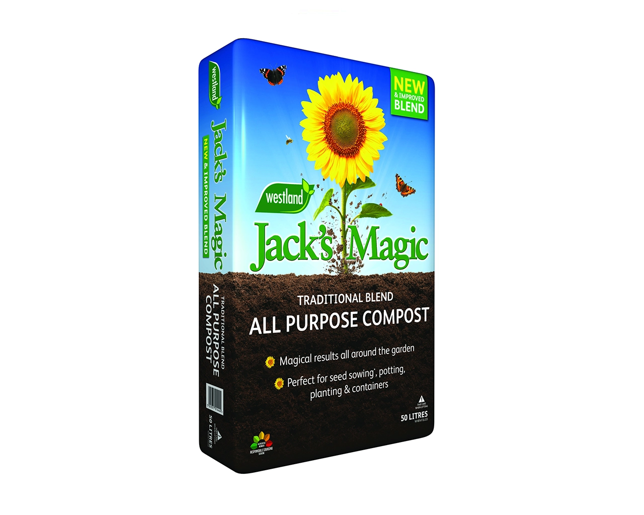 WESTLAND JACK'S MAGIC ALL PURPOSE COMPOST (PEAT REDUCED) 50L 2 FOR £16 ...